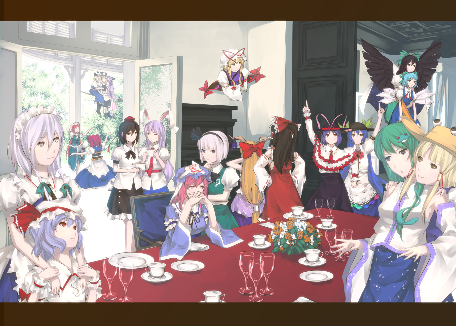 ayasaka touhou alice margatroid cirno hakurei reimu hinanawi tenshi hong meiling ibuki suika ...